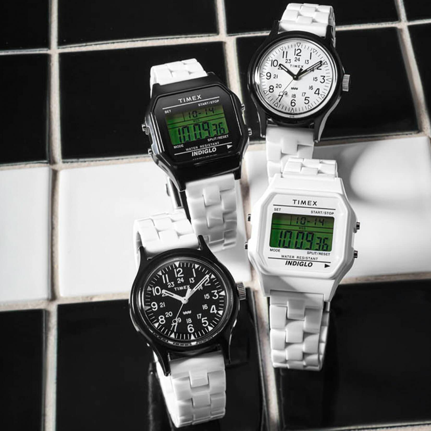 [New]TIMEX Timex original camper tile collection quartz mens white ...