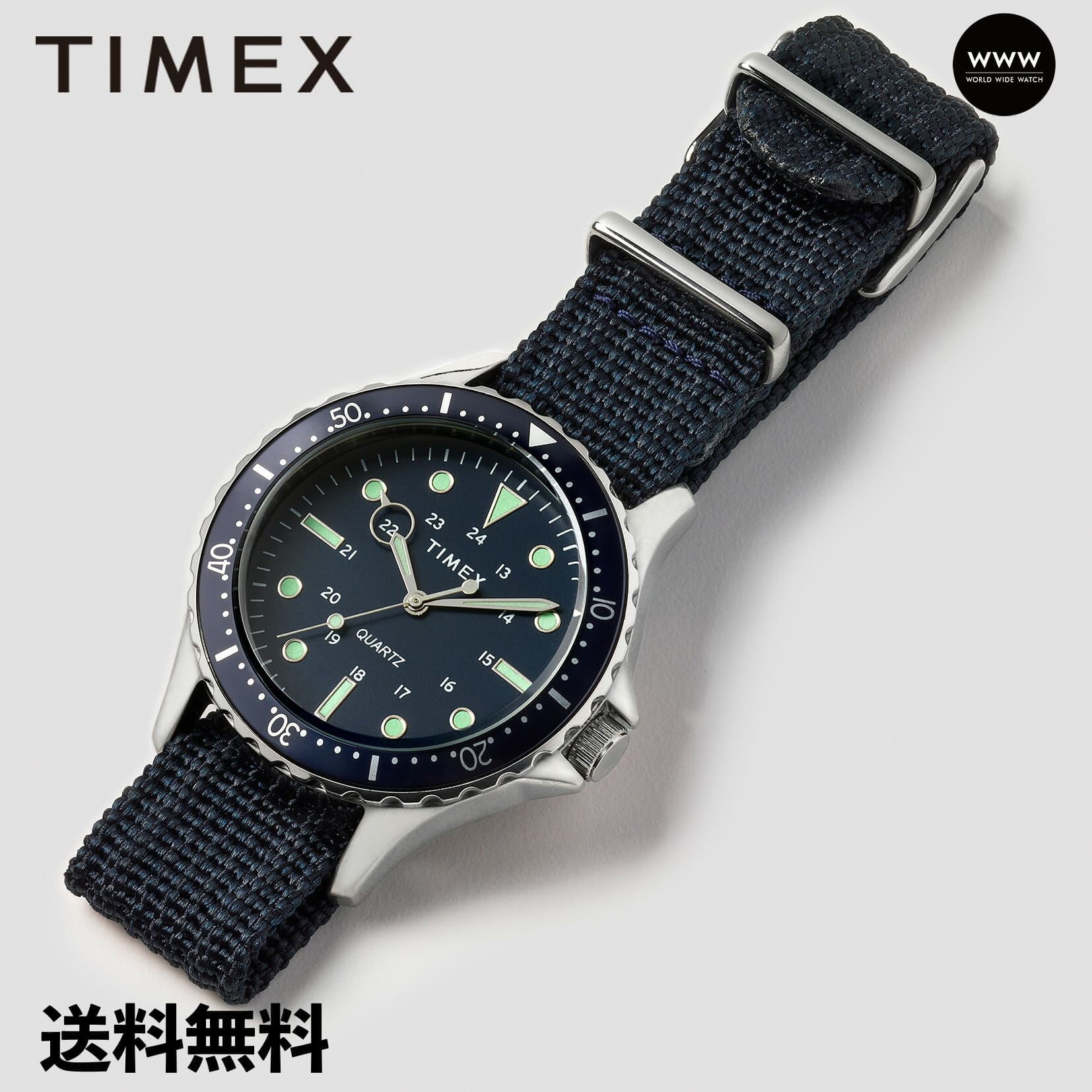 [New]TIMEX Timex Navy XL quartz mens blue TW2T75400 clock high quality ...