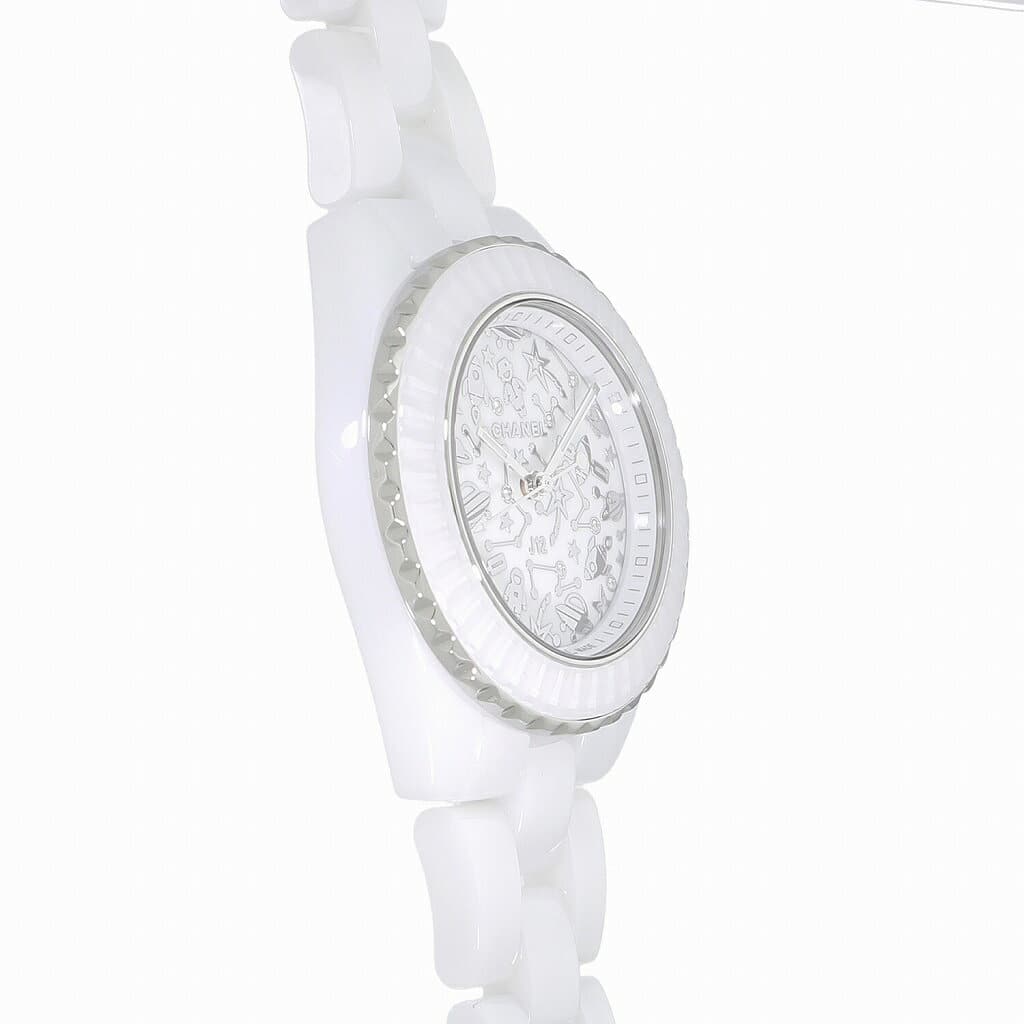 [New]Chanel J12 kozumikku 33MM white X diamond H7990 Ladies -free - BE FORWARD Store