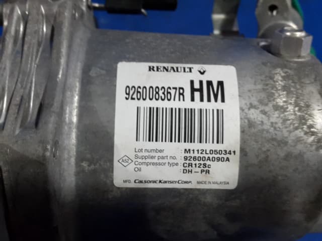 [Used]A/C Compressor Renault Samsung 2013 926008367R - BE FORWARD Auto ...