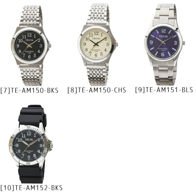 [New]Cleffer analog watch TE-AM146-BKS TE-AM147-BRS TE-AM148-BKS TE-AM148-WTS TE-AM149-BKS TE ...