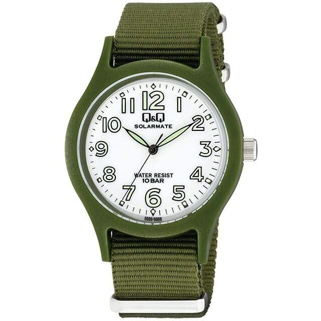 [New]CITIZEN Q&Q analog solar H062-004 mens khaki - BE FORWARD Store
