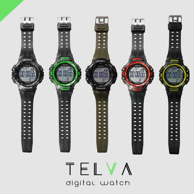 [New]Cleffer TELVA terbadigital watch TE-D281-BK TE-D281-GN TE-D281-KH ...