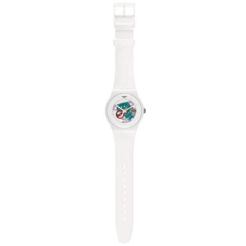 [New]Swatch Swatch SUOW100 Unisex White Lacquered Skeleton Dial ...