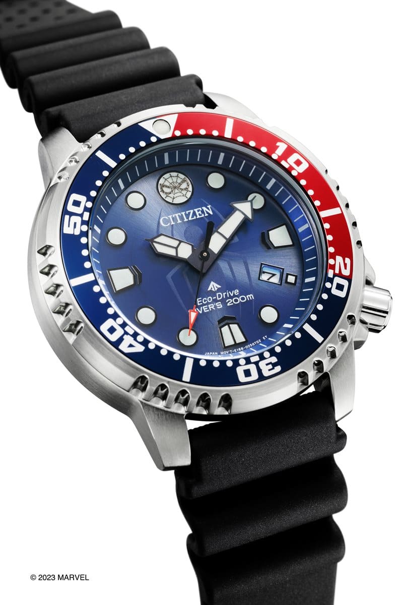 [New]CITIZEN pro master "Ma Bell" Spider-Man model Eco Drive diver 200m ...