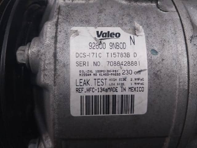 [Used]A/C Compressor Infiniti 2017 92600 9NB0D - BE FORWARD Auto Parts