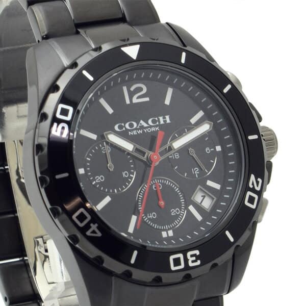 [New]COACH coach 14602554 KENT Kent breath Black mens Chronograph - BE ...