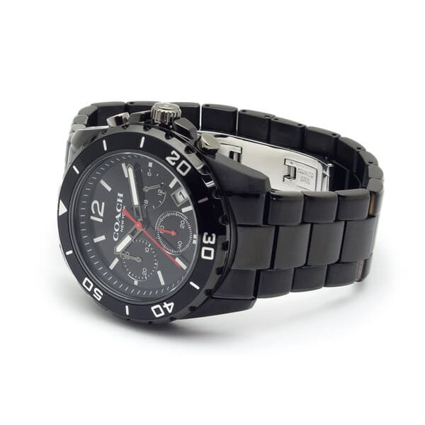 [New]COACH coach 14602554 KENT Kent breath Black mens Chronograph - BE ...