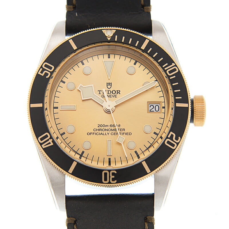 [New]TUDOR Tudor Black bay S&G 79,733N [Black leather belt champagne ...