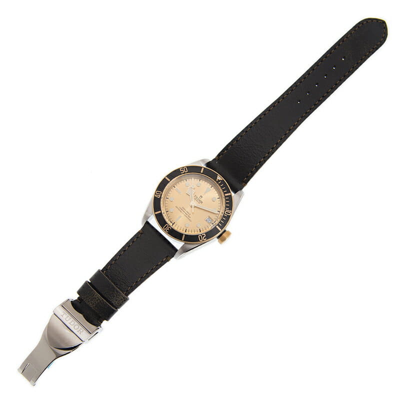 [New]TUDOR Tudor Black bay S&G 79,733N [Black leather belt champagne ...
