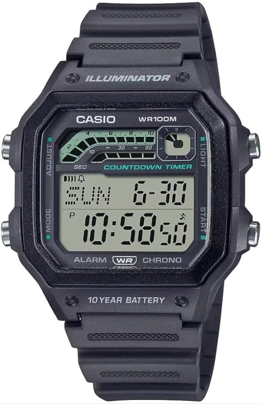 [New]CASIO Casio WS1600H-8AV Black wristwatch mens Ladies - BE FORWARD ...