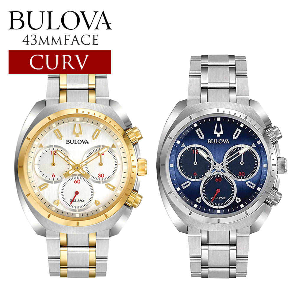 [New]Bulova BULOVA clock mens high performance quartz curve Chronograph ...