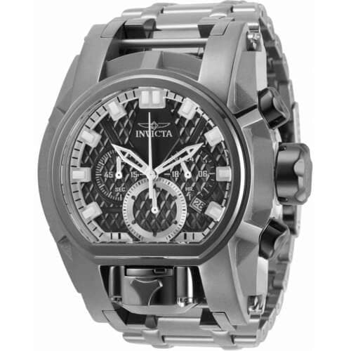 [New]Invicta Men's Watch Quartz Chrono Bolt Gunmetal Stainless Steel ...