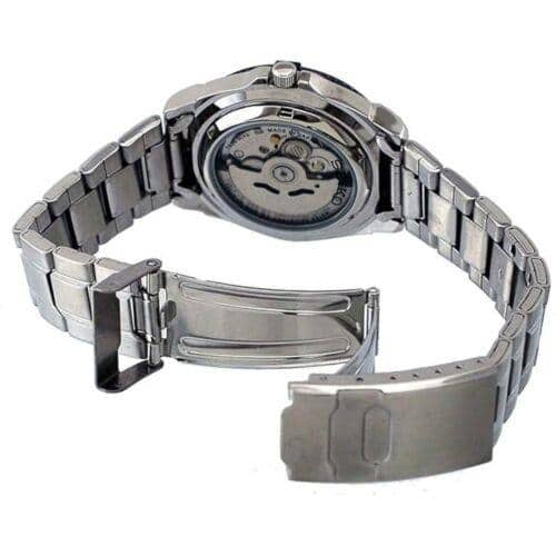 [New]Seiko Men's Watch 5 Sports Automatic Black Dial Silver Steel ...