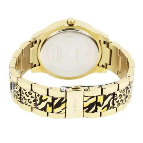 [New]GUESS gesu Guess Women's Gold Tone Leopard Print and Sparkle ...