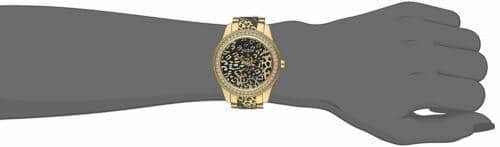 [New]GUESS gesu Guess Women's Gold Tone Leopard Print and Sparkle ...