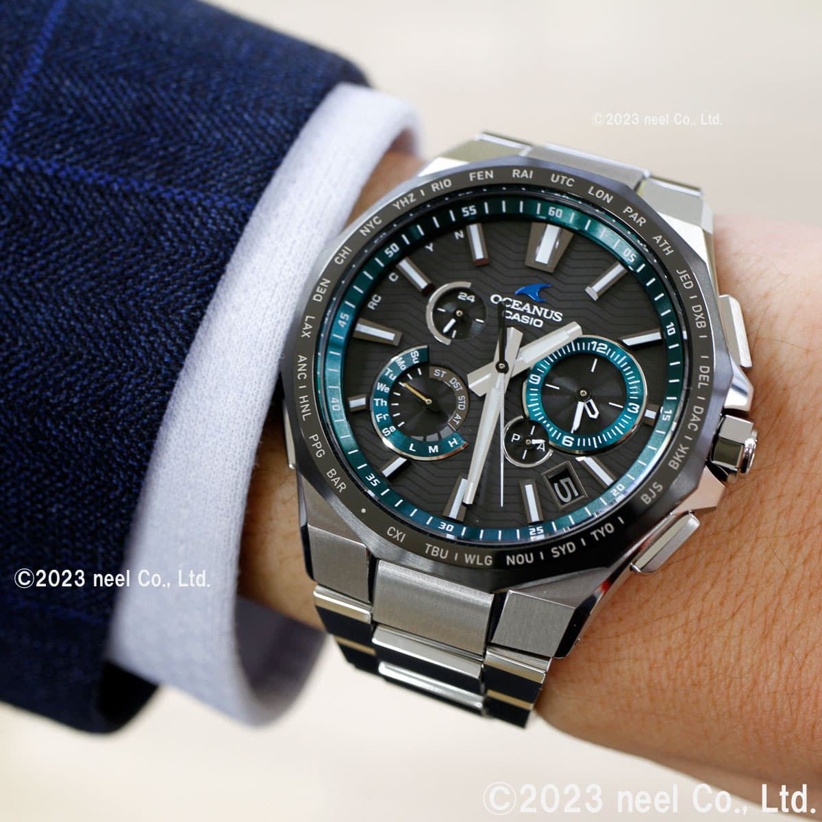 [New]up to 47.5 times! It is Casio OCEANUS Electric wave solar mens ...