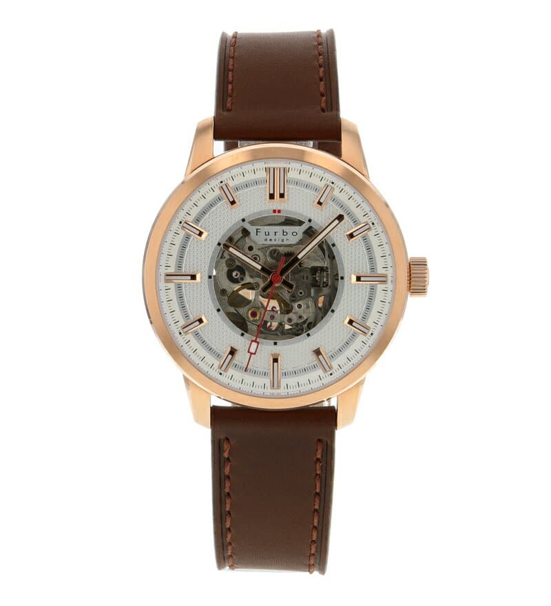 [New]Furbo design POTENZA F8203PSIBR brown mens leather belt Automatic ...