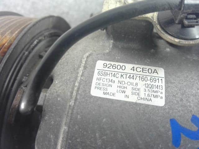 [Used]A/C Compressor NISSAN X-Trail 2013 DBA-NT32 926004CE0A - BE ...
