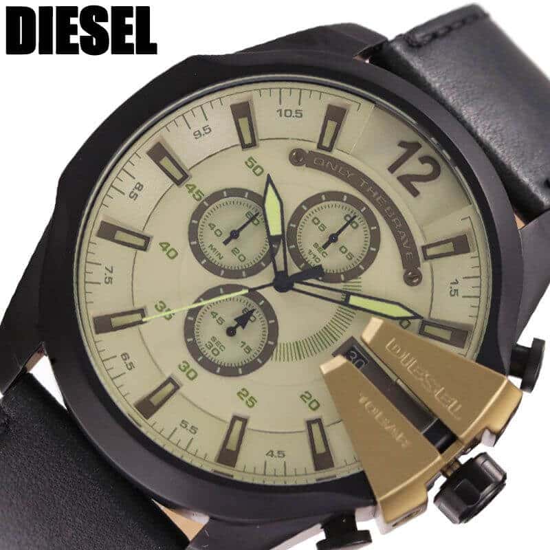 [New]Diesel DIESEL clock diesel clock DIESEL mega chief MEGA CHIEF mens ...