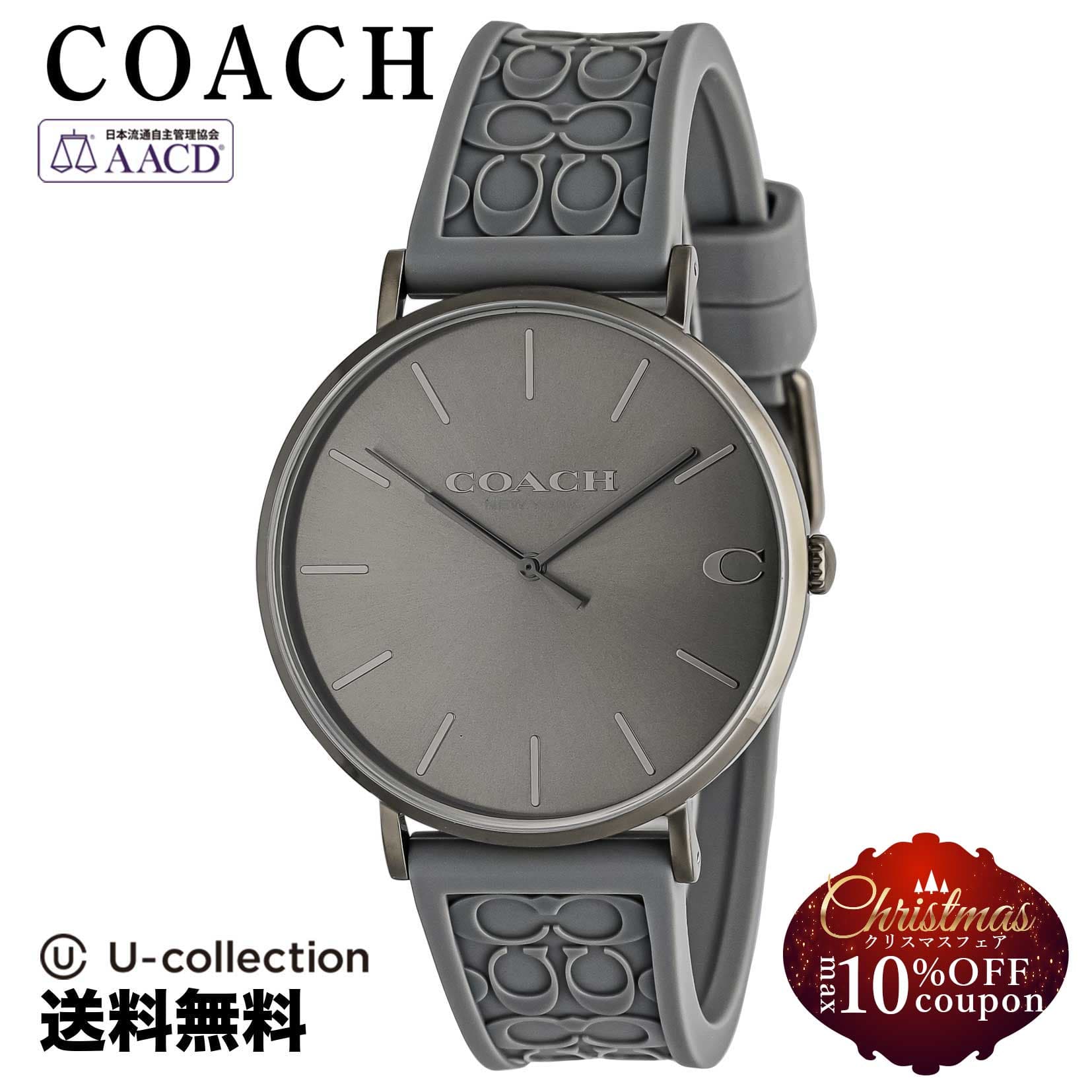 [New]COACH coach CHARLES Charles quartz mens Black 14602635 clock high ...