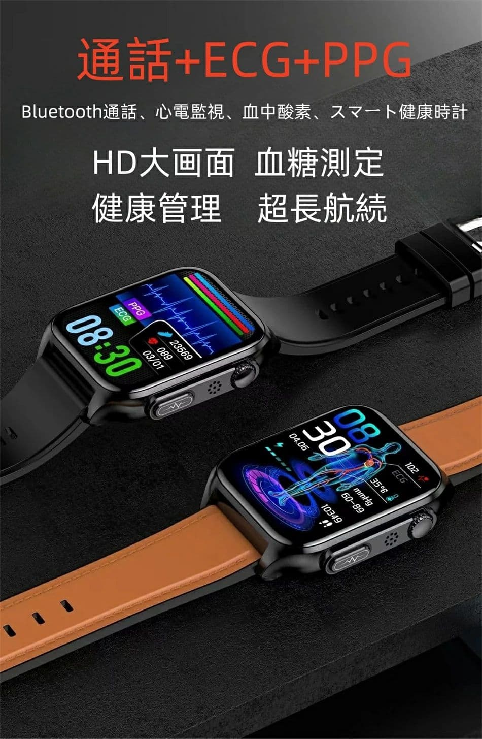 [New]Smart Sensor call function blood sugar level ECG+PPG ...