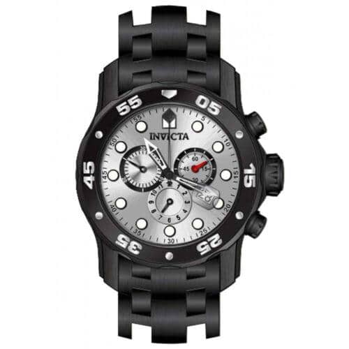 [New]Invicta 80075 Men's Pro Diver Silver Dial Black Ion Plated Steel ...