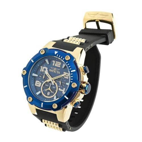 [New]Invicta Men's Watch Speedway Quartz Chronograph Blue Dial Silicone ...