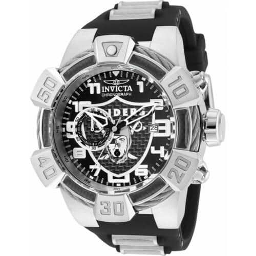 [New]Invicta Men's Watch NFL Las Vegas Raiders Chrono White and Black ...
