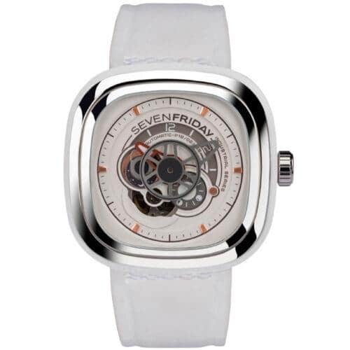 [New]SevenFriday Men's Watch Bright Automatic White and Silver Dial ...