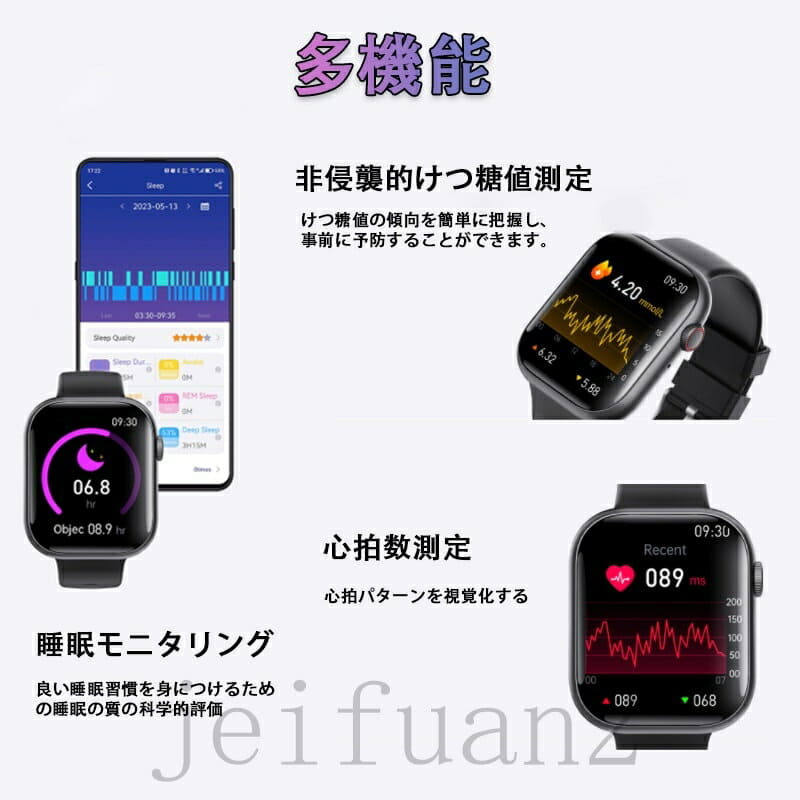 [New]The Smart watch 2.1 inches oblong chest battery IP67 waterproofing ...