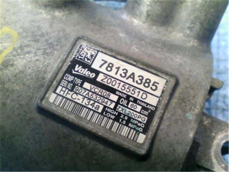 [Used]A/C Compressor MITSUBISHI Mirage 2019 DBA-A03A 7813A385 - BE ...