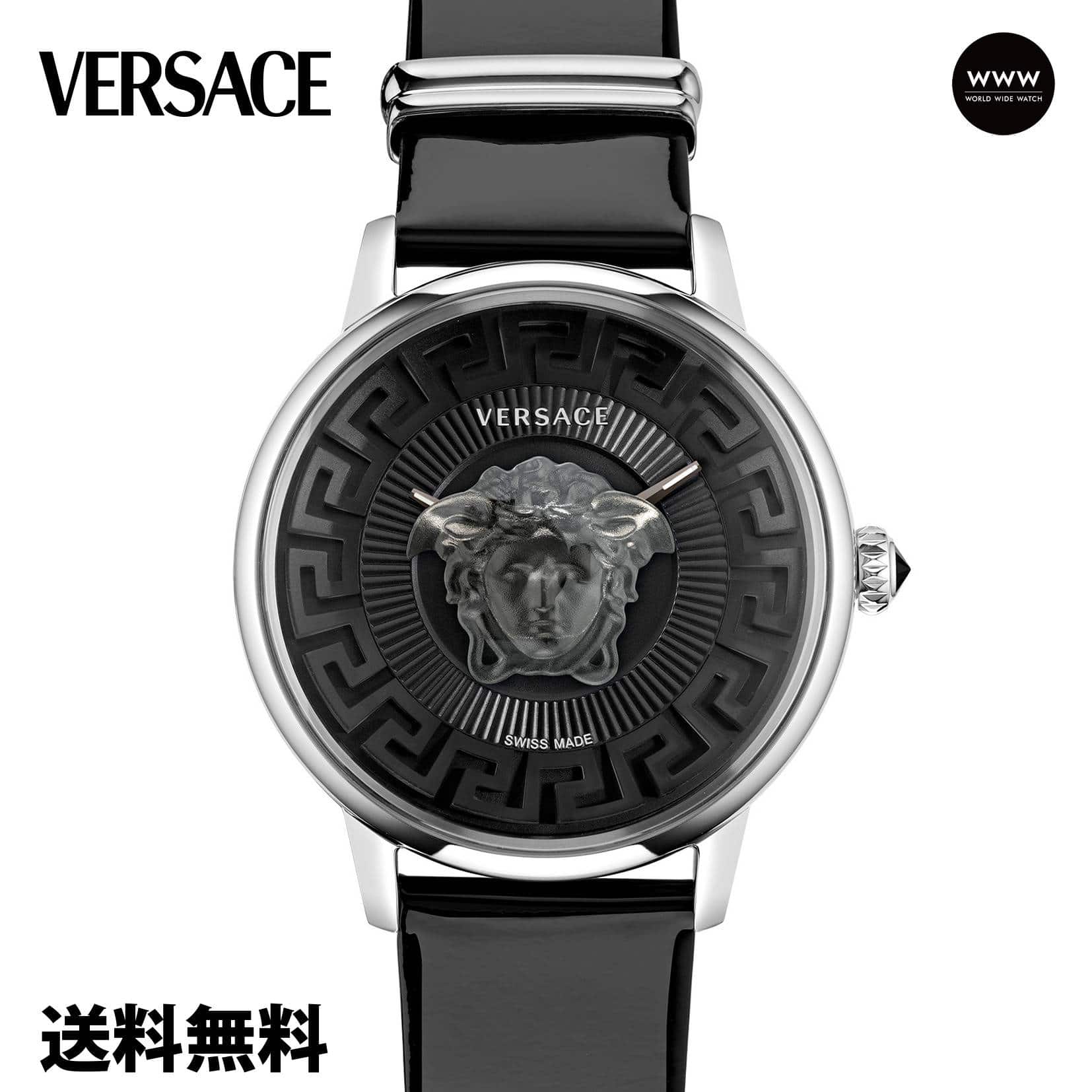 [New]VERSACE verusachie MEDUSA ALCHEMY quartz unisex Black VE6F00123 ...