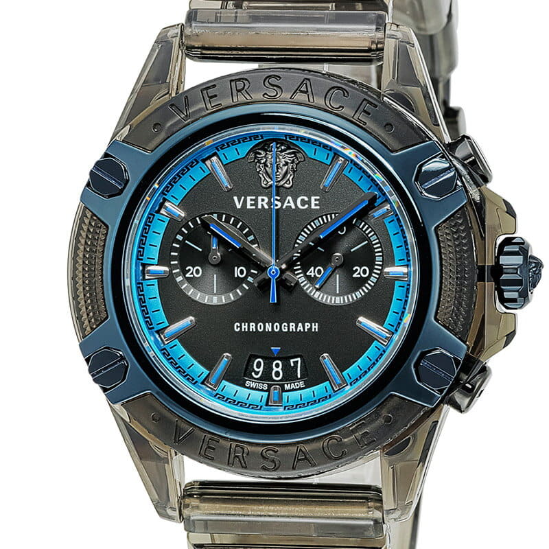 [New]verusachie versace Versace clock icon active mens clear Black ...