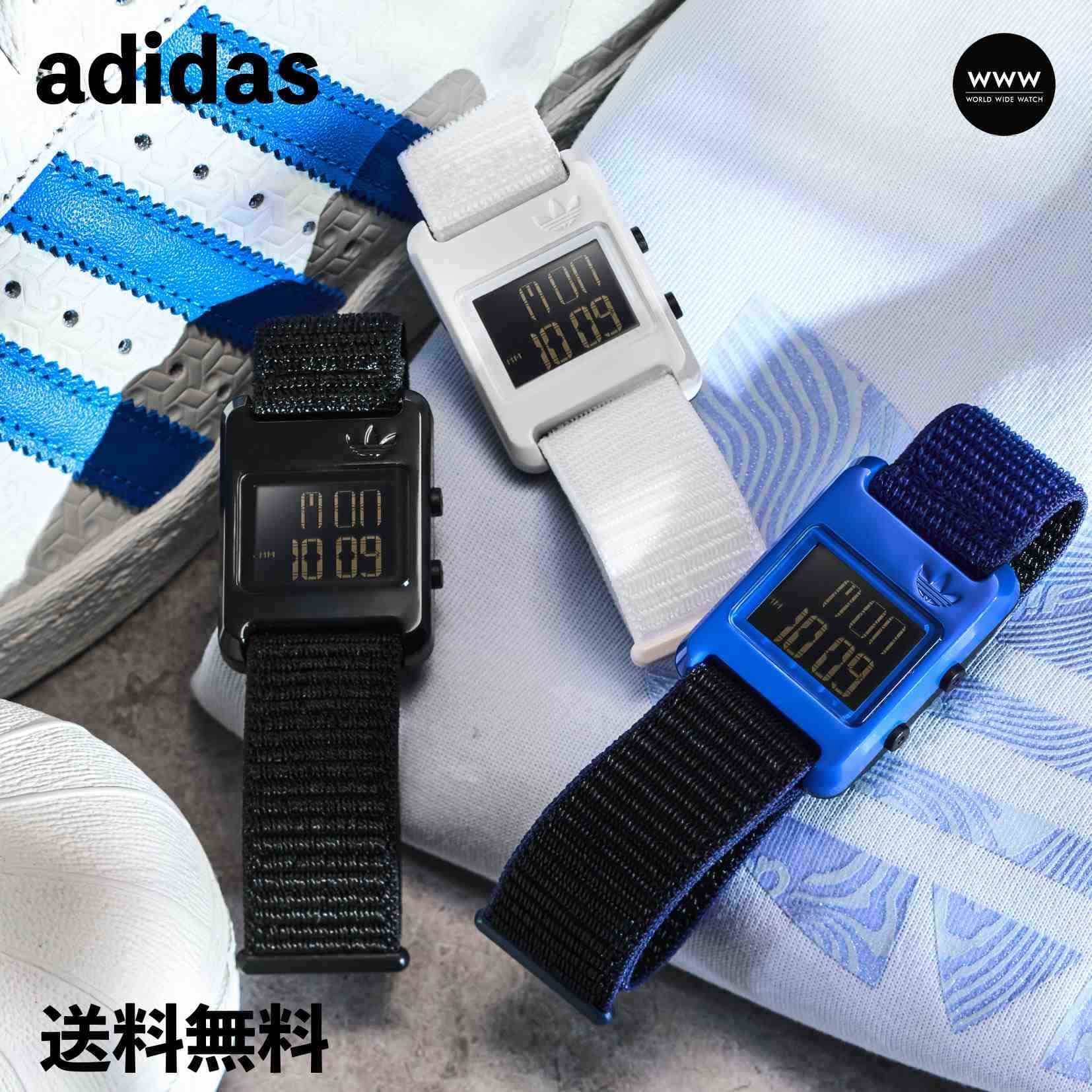 [New]\ /adidas Adidas RETRO POP DIGITAL quartz unisex Black white blue ...