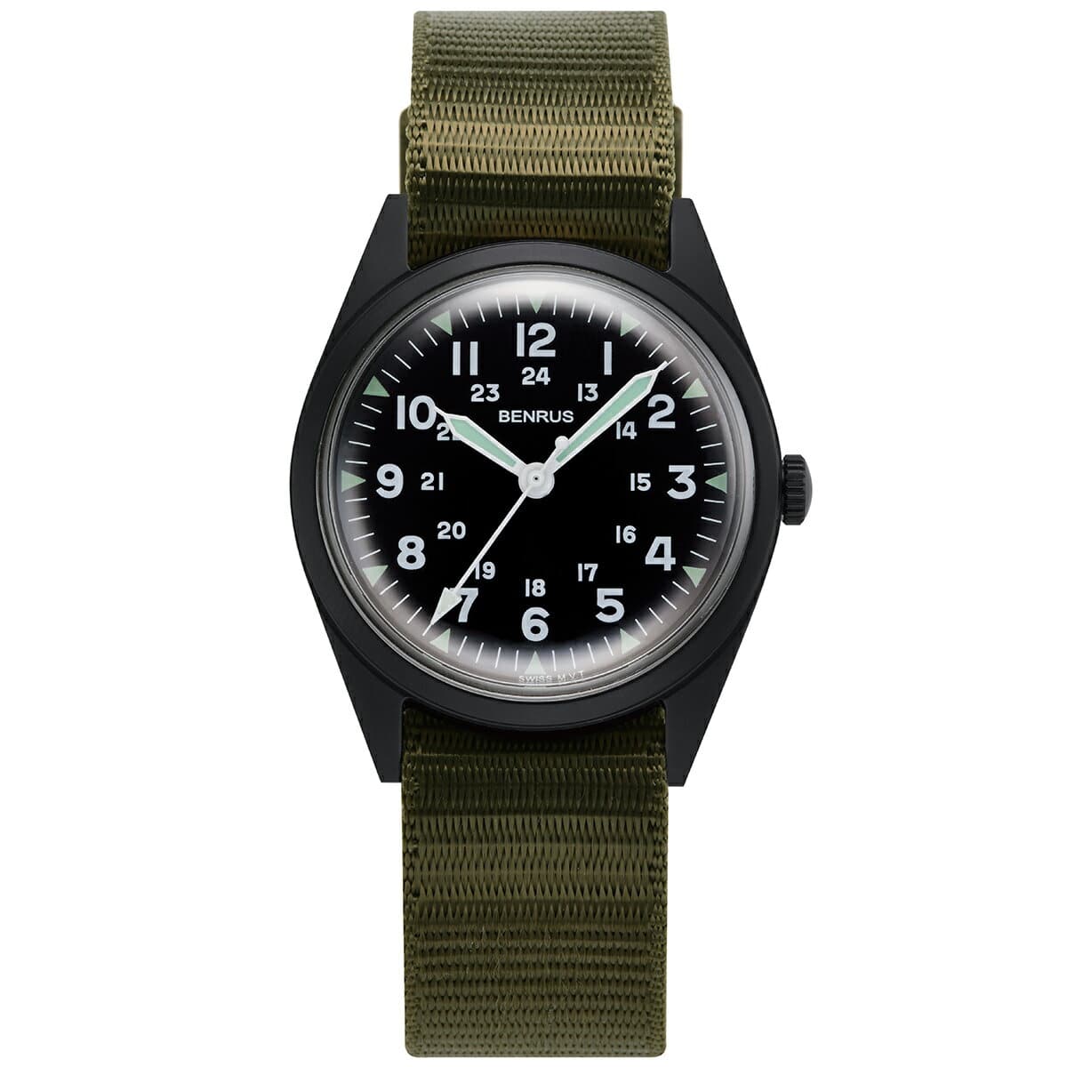 [New]Benrus BENRUS mens DTU-2A/P-BKKH reproduction model Black is khaki ...