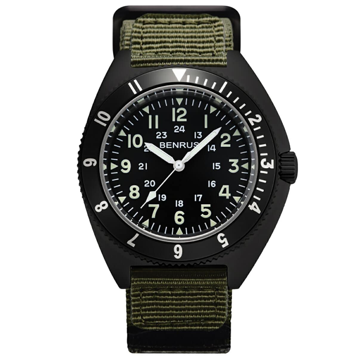 [New]Benrus BENRUS mens combat series TYPE-II BK COMBAT KH Black khaki ...