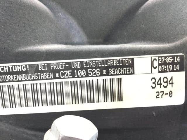 [Used]CZE Engine VOLKSWAGEN Polo 2016 DBA-6RCZE - BE FORWARD Auto Parts