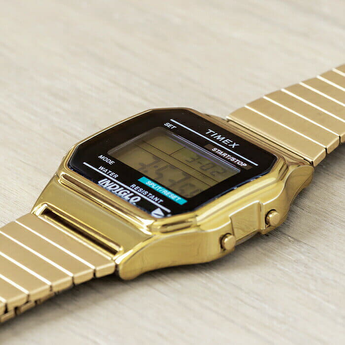 [New]TIMEX CLASSIC Timex Classic digital T78677 clock mens Ladies Gold ...