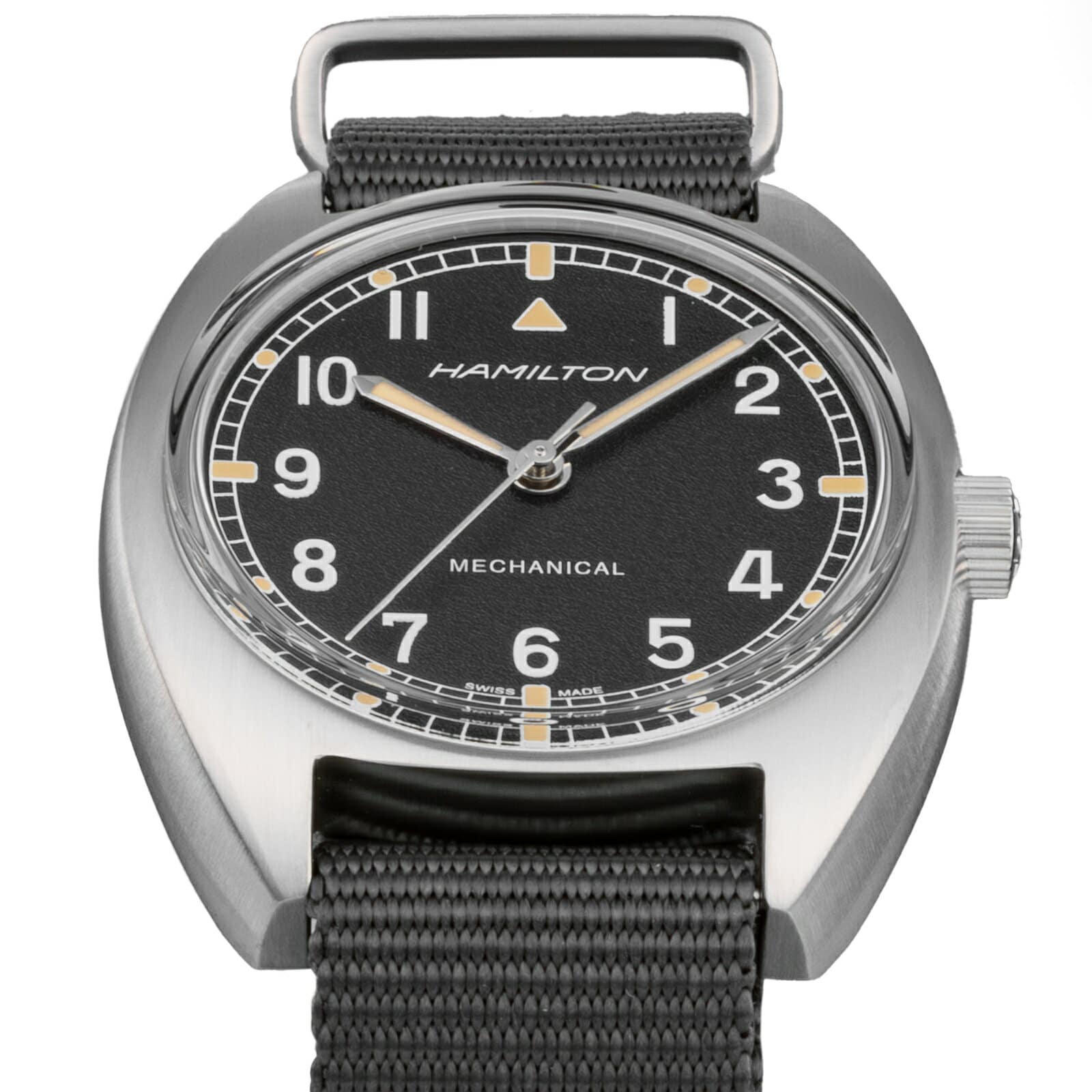 [New]HAMILTON Hamilton pioneer machine khaki aviation rolling by hand ...