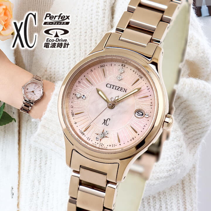 [New]CITIZEN cross sea hikari collection Titania Happy Flight model Eco Drive radio time signal ...