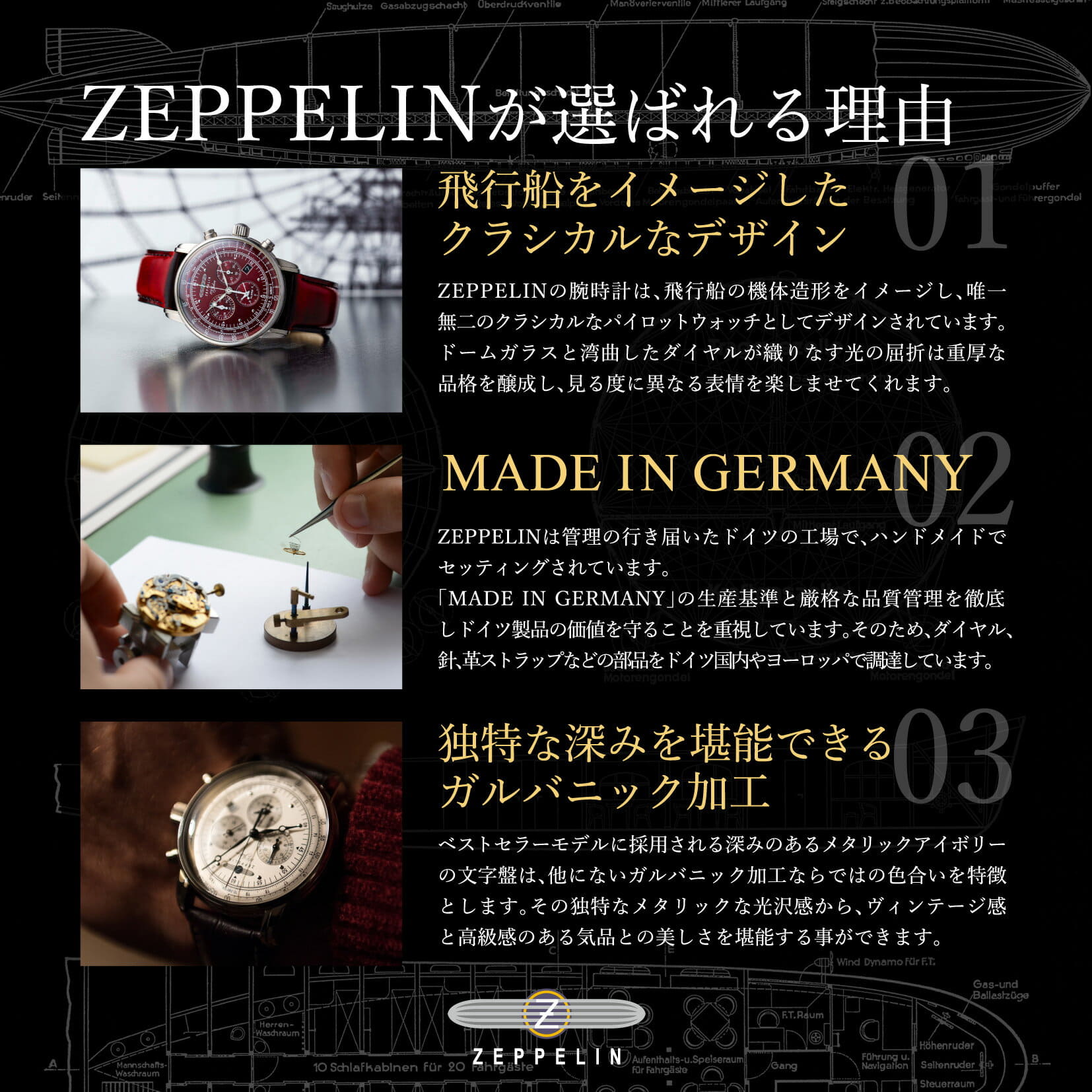[New]ZEPPELIN Zeppelin 100years quartz ivory 8676-1 mens Germany clock ...