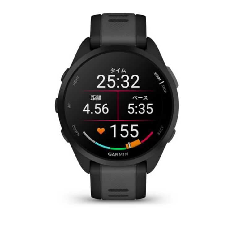 [New]#010-02863-80 GPS jogging marathon GPS Forerunner 165 Black Gray ...