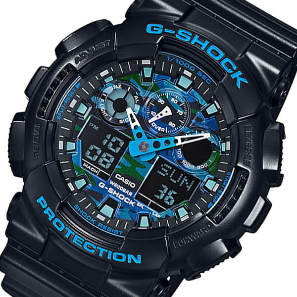[New]The which includes Casio CASIO mens Ladies unisex blue camouflage ...