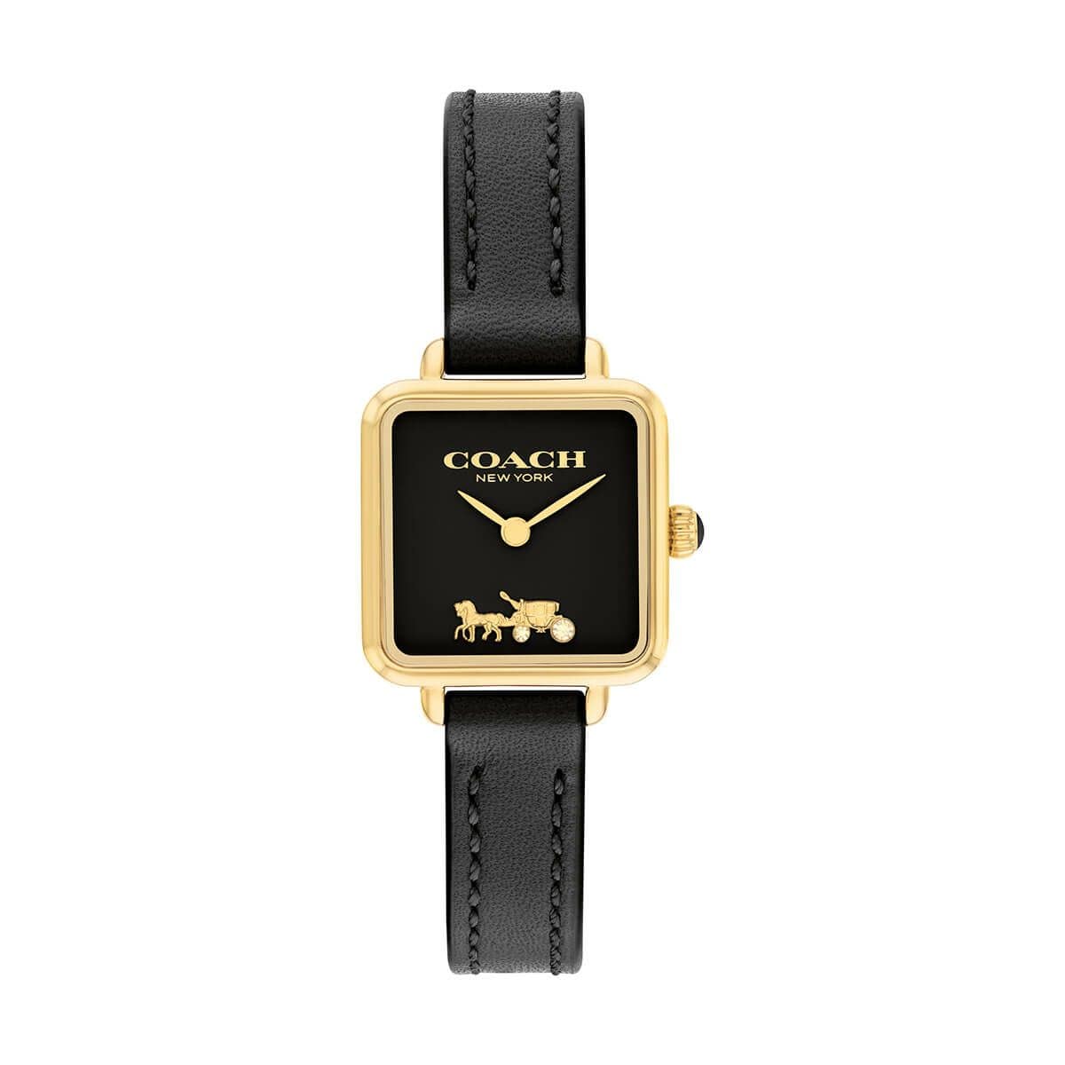 [New]square Coach COACH Cass CASS 22mm - [GP Black lacquer dial Black ...
