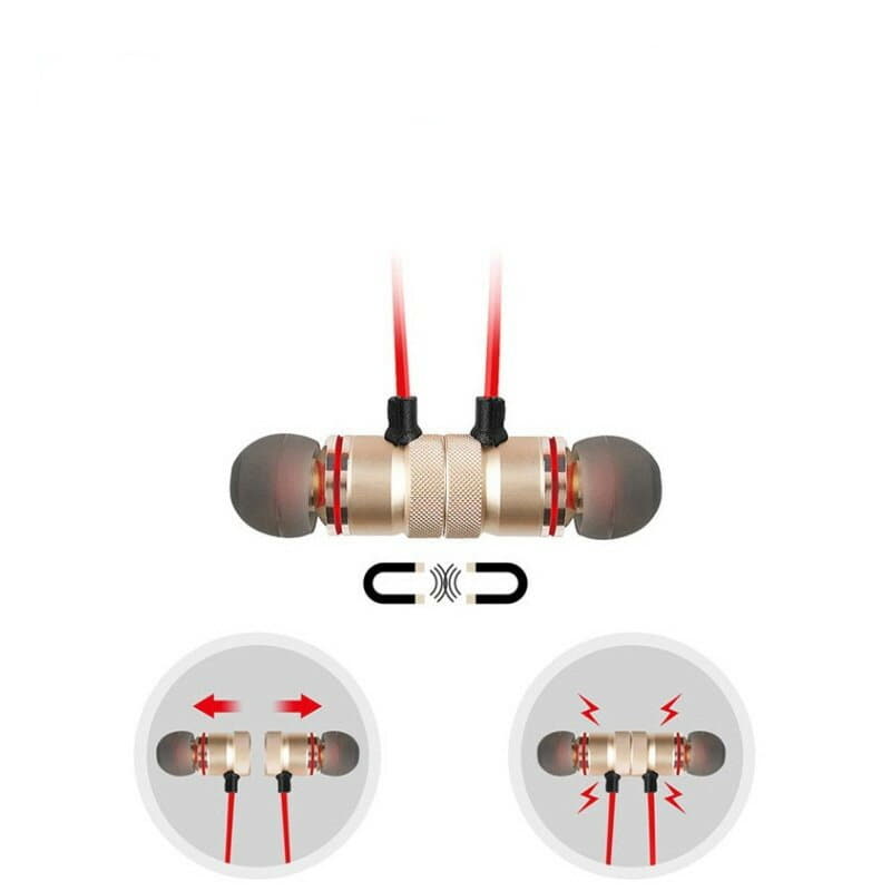 [New]Bluetooth4.1 earphone magnet adsorption with a built-in both ears ...