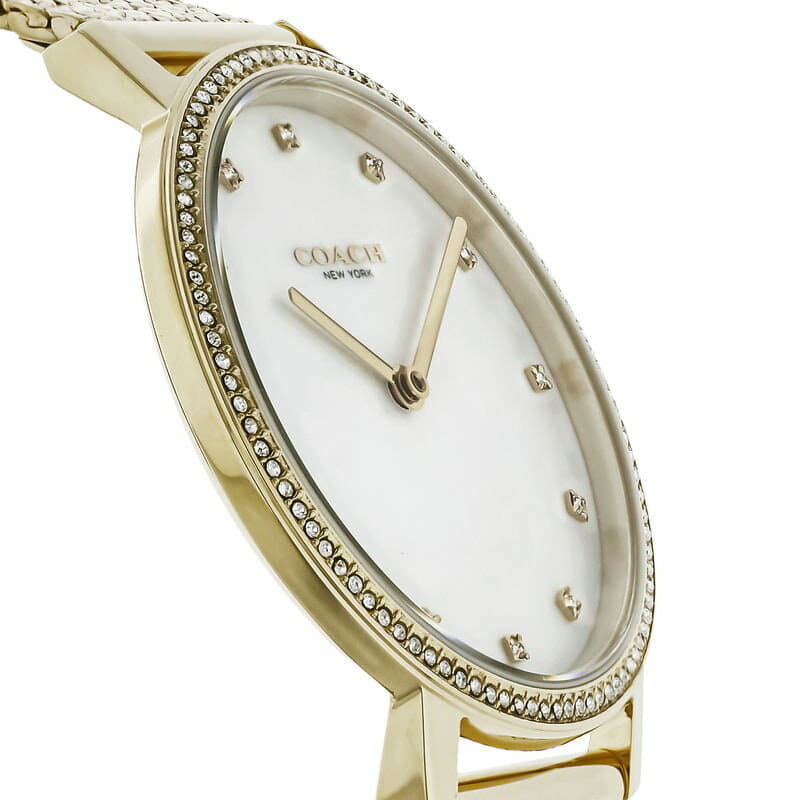 [New]Coach COACH Ladies AUDREY Audrey 35mm white pearl X Gold 14503359 ...