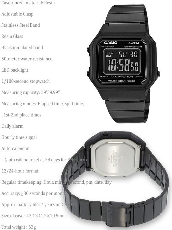 [New]CASIO B650WB-1B STANDARD DIGITAL Casio standard digital mens ...