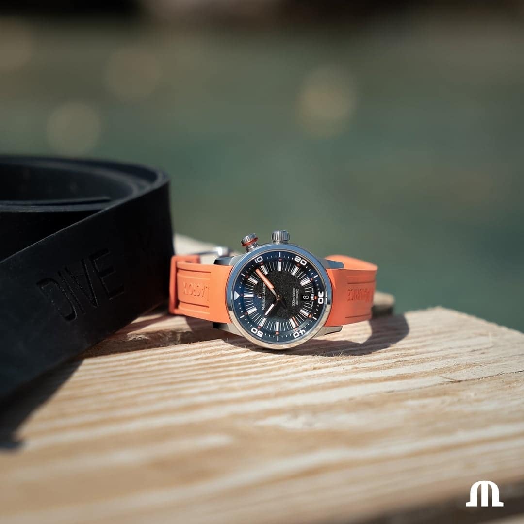 [New]Morris Lacroix It is 3,000 yen toss S diver Black orange 42mm ...