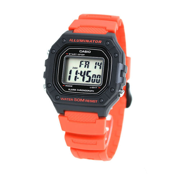 [New]Casio digital red mens Ladies W-218H-4BVDF CASIO clock - BE ...